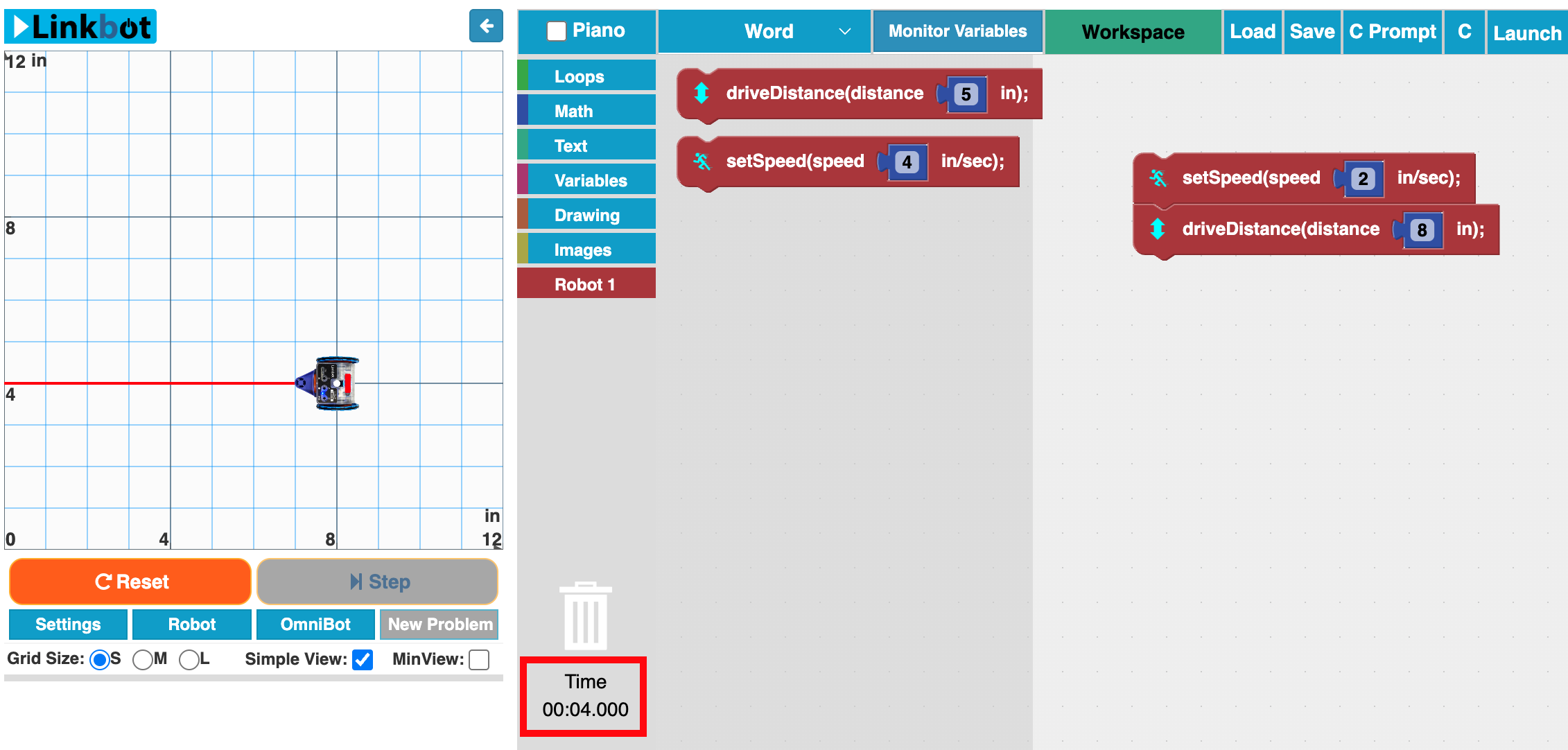 Set the Robot Speed [setSpeed()]